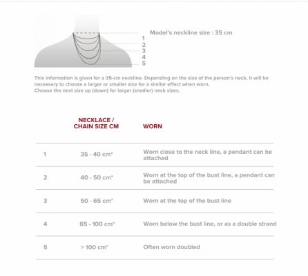 Cartier Necklace Size Guide – 18K Custom Jewelry