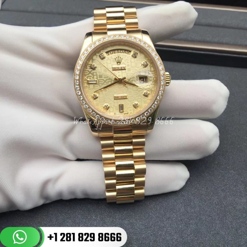 Rolex Day-Date 118388 18k 36mm Watch | Custom Watches – 18K Custom Jewelry
