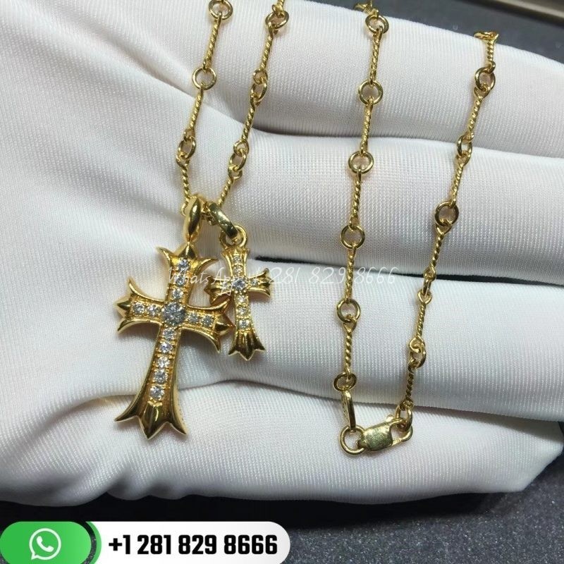 Chrome Hearts 22k Gold Paved Diamond Cross | 22K Custom – 18K Custom ...