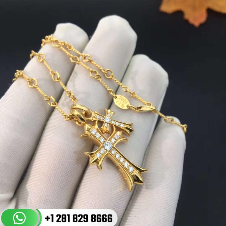 Chrome Hearts 22k Gold Paved Diamond Cross | 22K Custom – 18K Custom ...