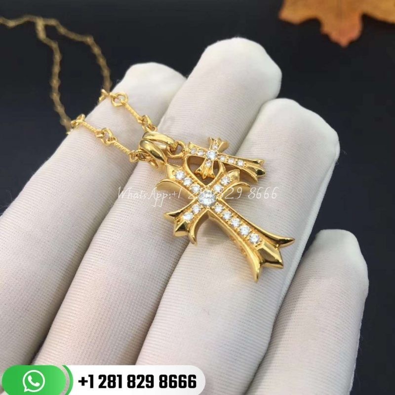 Chrome Hearts 22k Gold Paved Diamond Cross | 22K Custom – 18K Custom ...
