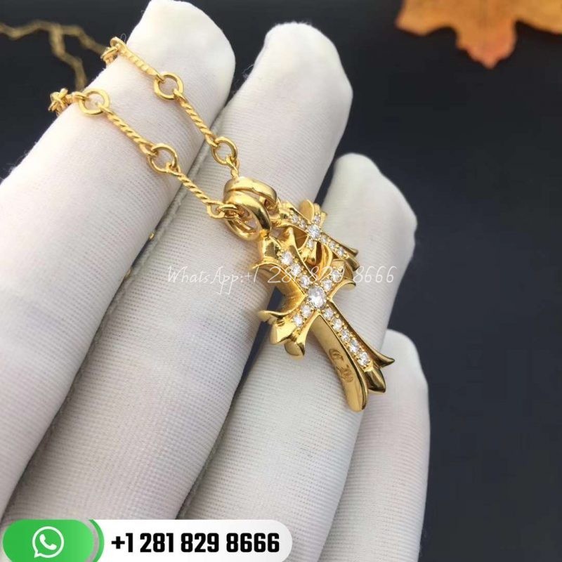 Chrome Hearts 22k Gold Paved Diamond Cross | 22K Custom – 18K Custom ...
