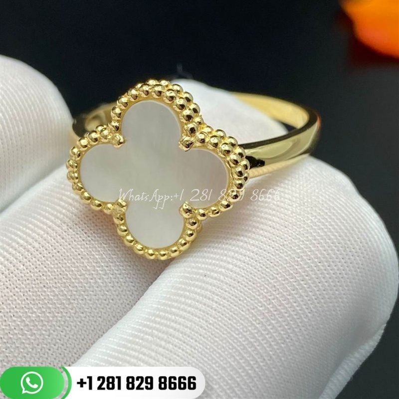 Van Cleef & Arpels Vintage Alhambra Ring -VCARF78900 | Custom Jewelry ...