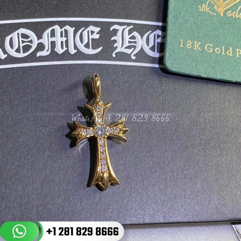 Chrome Hearts CH 22k Gold Paved Diamond Cross | 22K Custom – 18K Custom ...