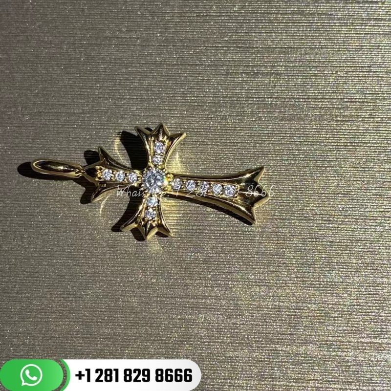 Chrome Hearts CH 22k Gold Paved Diamond Cross | 22K Custom – 18K Custom ...
