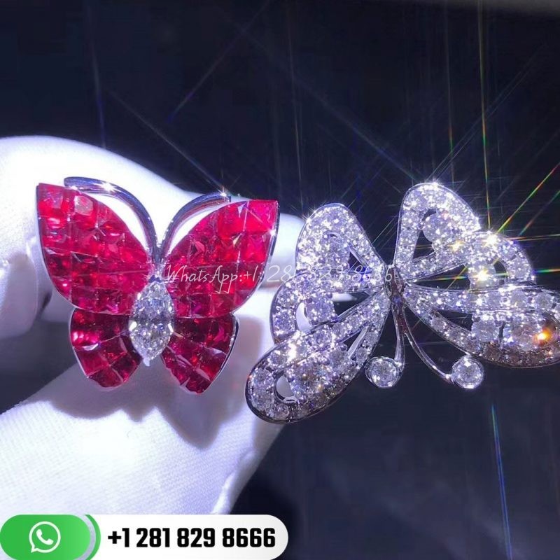Van Cleef & Arpels Between the Finger Ring Flying Butterfly Ring with ...