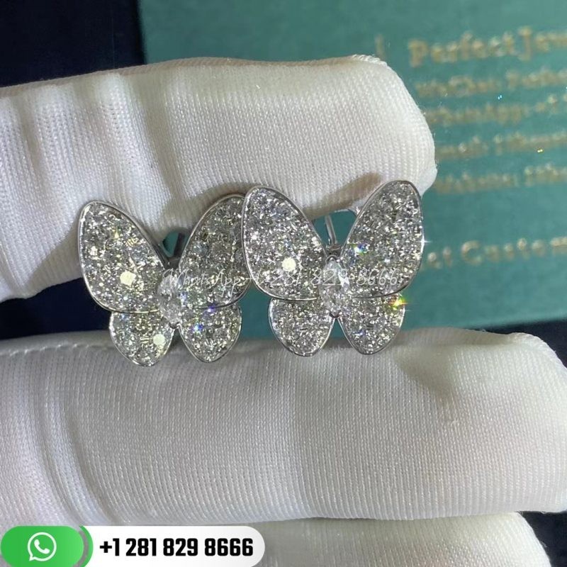 Van Cleef & Arpels Two Butterfly Earrings – VCARB82900 | Custom Jewelry – 18K Custom Jewelry