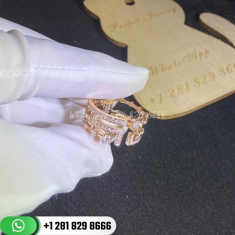 Marli Avenues Ring Asymmetrical Diamond Rose Gold – AVEN-R2 | Custom ...