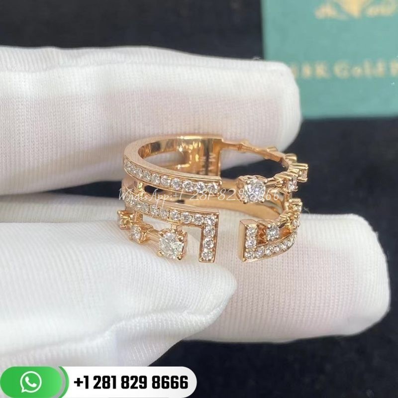 Marli Avenues Ring Asymmetrical Diamond Rose Gold – AVEN-R2 | Custom ...