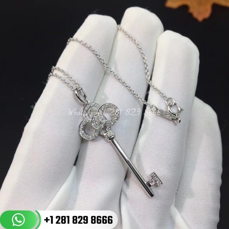 Tiffany Keys Crown Key in Platinum with Pavé Diamonds | Custom Jewelry ...