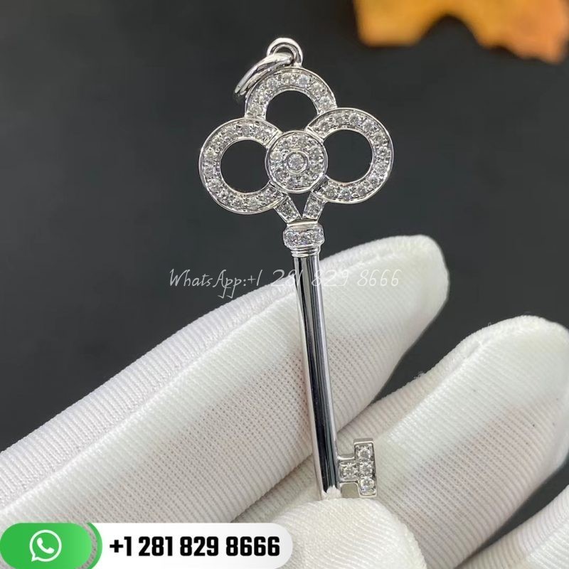 Tiffany Keys Crown Key in Platinum with Pavé Diamonds | Custom Jewelry ...