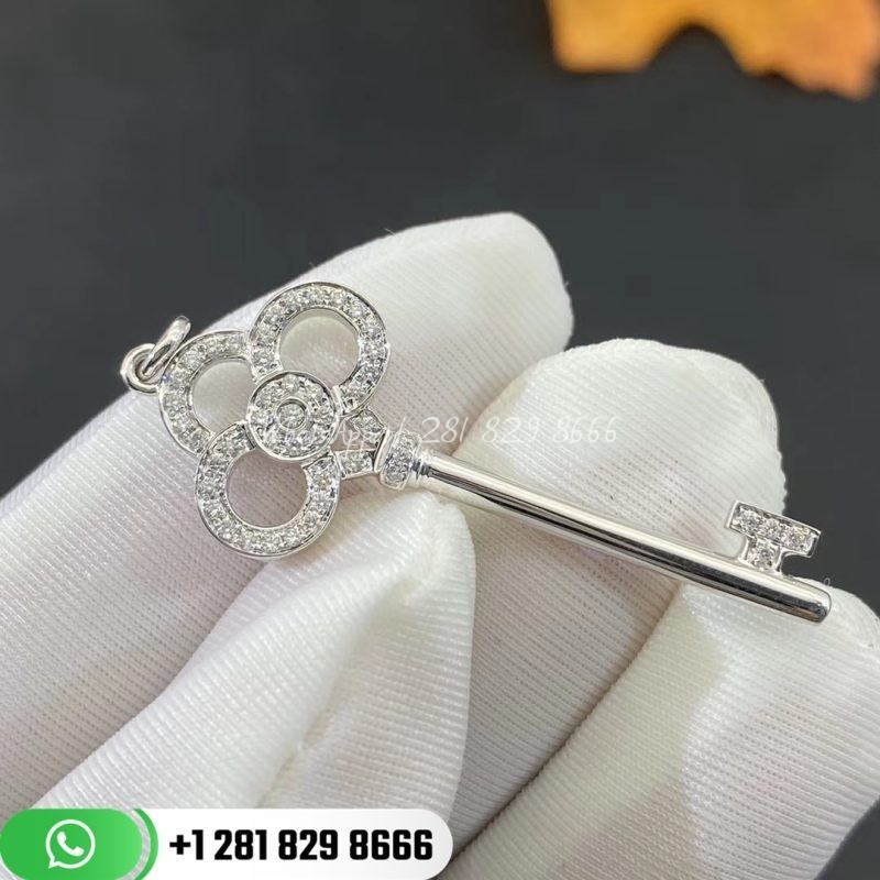Tiffany Keys Crown Key in Platinum with Pavé Diamonds | Custom Jewelry ...