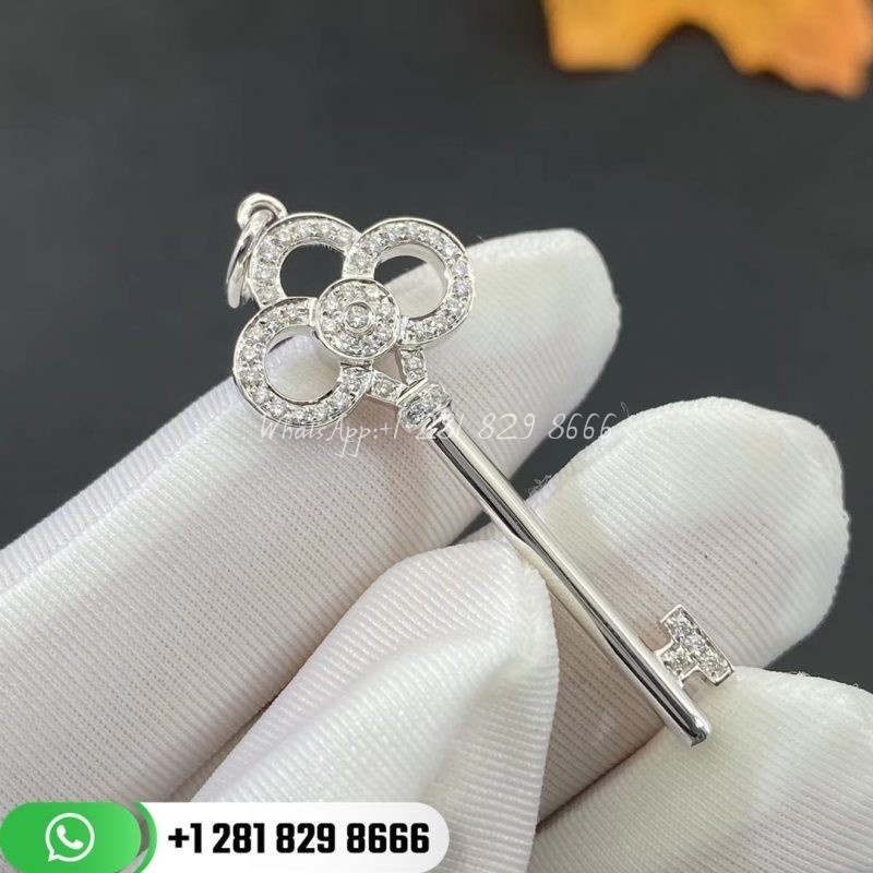 Tiffany Keys Crown Key in Platinum with Pavé Diamonds | Custom Jewelry ...