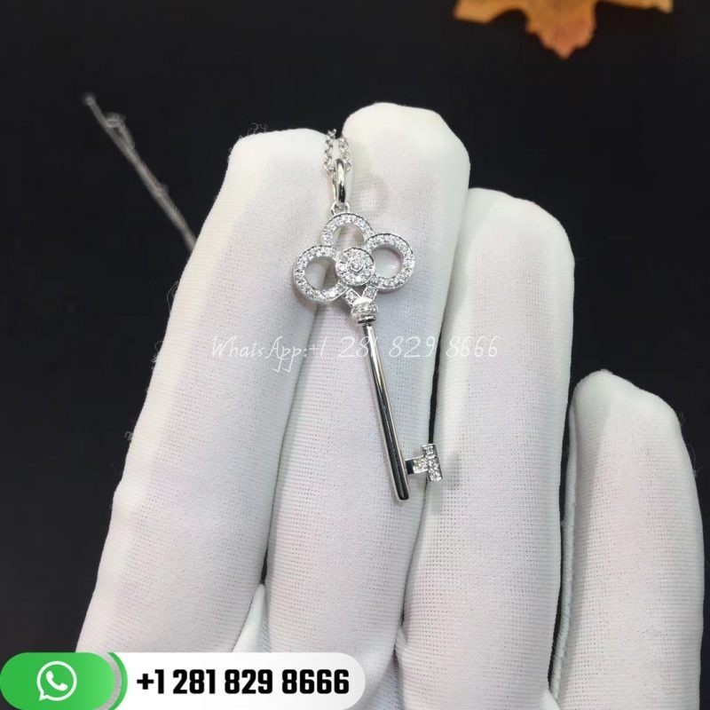 Tiffany Keys Crown Key in Platinum with Pavé Diamonds | Custom Jewelry ...