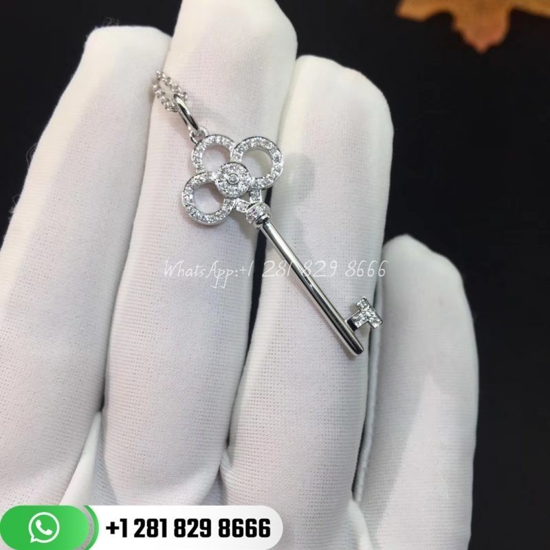 Tiffany Keys Crown Key in Platinum with Pavé Diamonds | Custom Jewelry ...