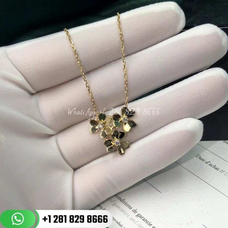 Van Cleef Arpels Frivole Pendant 3 Flowers Mini Model VCARP2DU00 ...