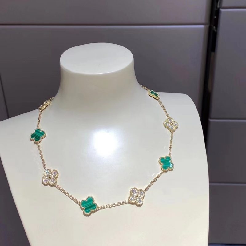 Van Cleef Arpels Vintage Alhambra Necklace, 10 Four-leaf Lucky Motifs ...